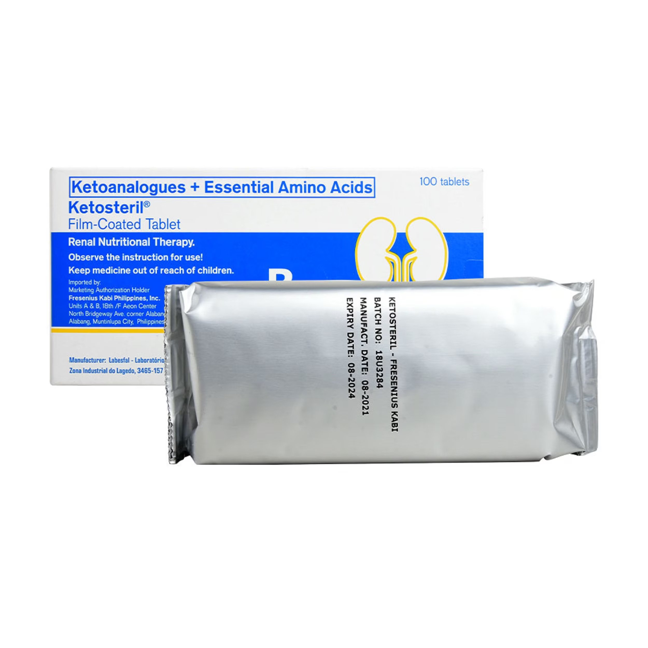 KETOSTERIL Ketoanalogues / Essential Amino Acids Film-Coated Tablet 100 ...